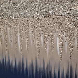 Original Navy Blue and Silver Abstract Glitter Art - Etsy