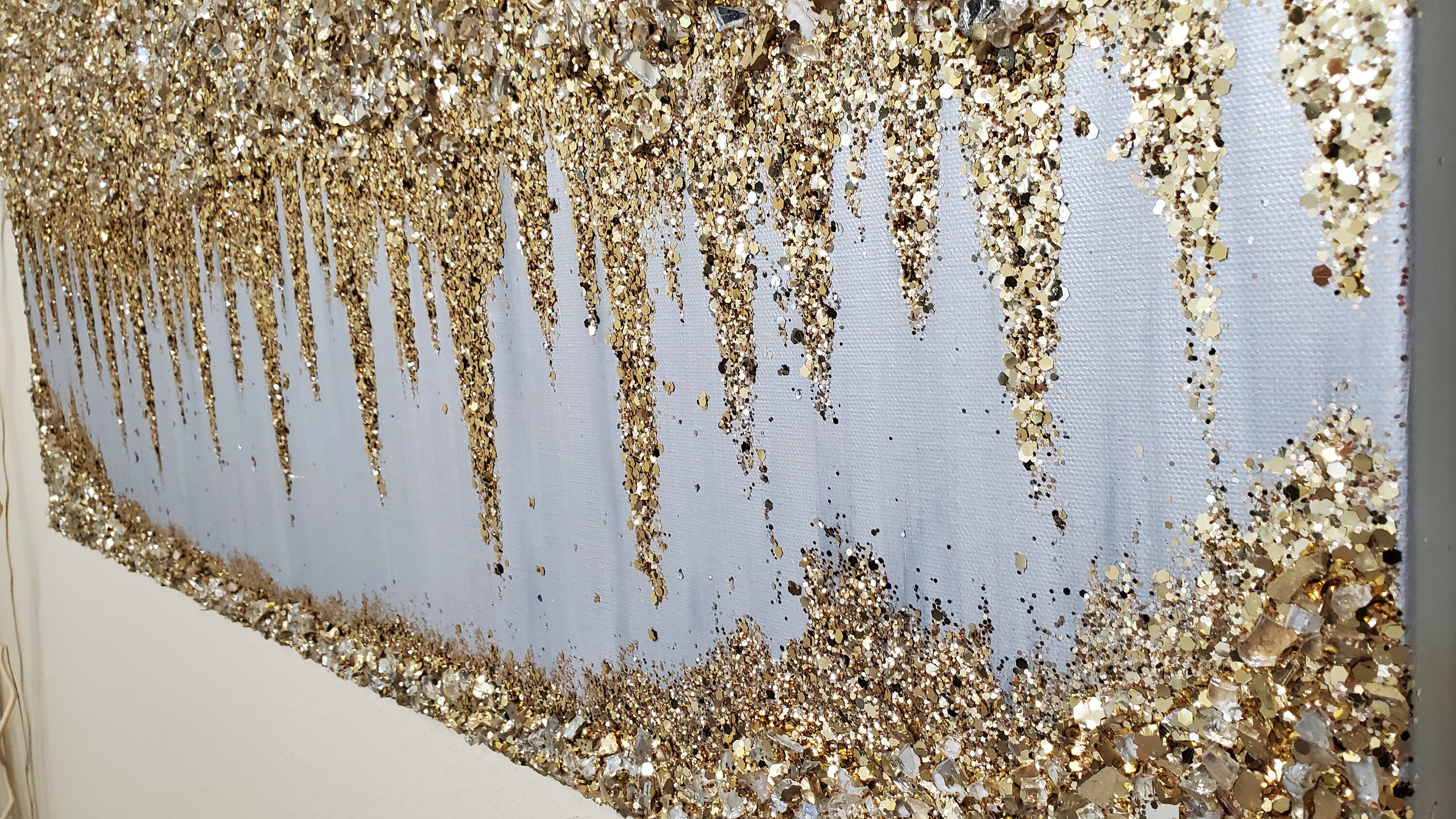 Original Silver and Gold Sound Wave Abstract - Etsy