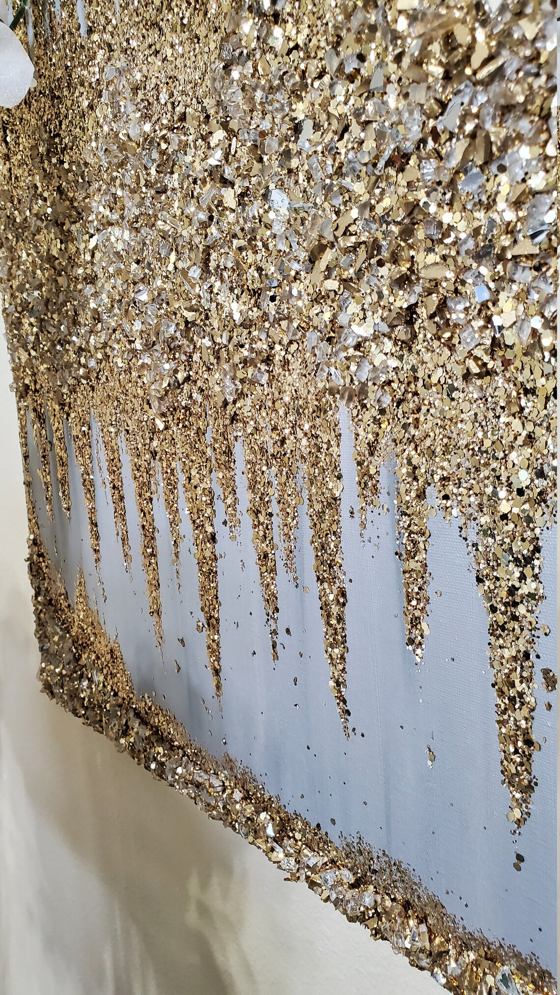 Original Silver and Gold Sound Wave Abstract - Etsy