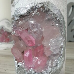 Concrete Rose Quarts Geode Candle Set - Etsy