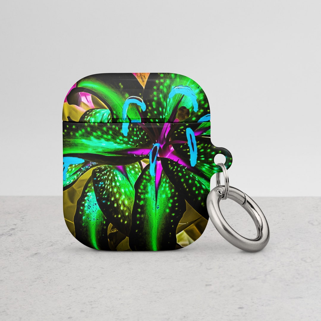 Green Lily Case for Airpods® Evil Garden Air Pods Case Dual Layer Carry ...