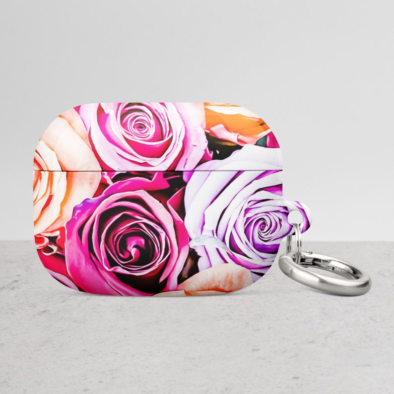 Pastel Roses Bouquet Case for Airpods® Protective Dual Layer Air Pods ...