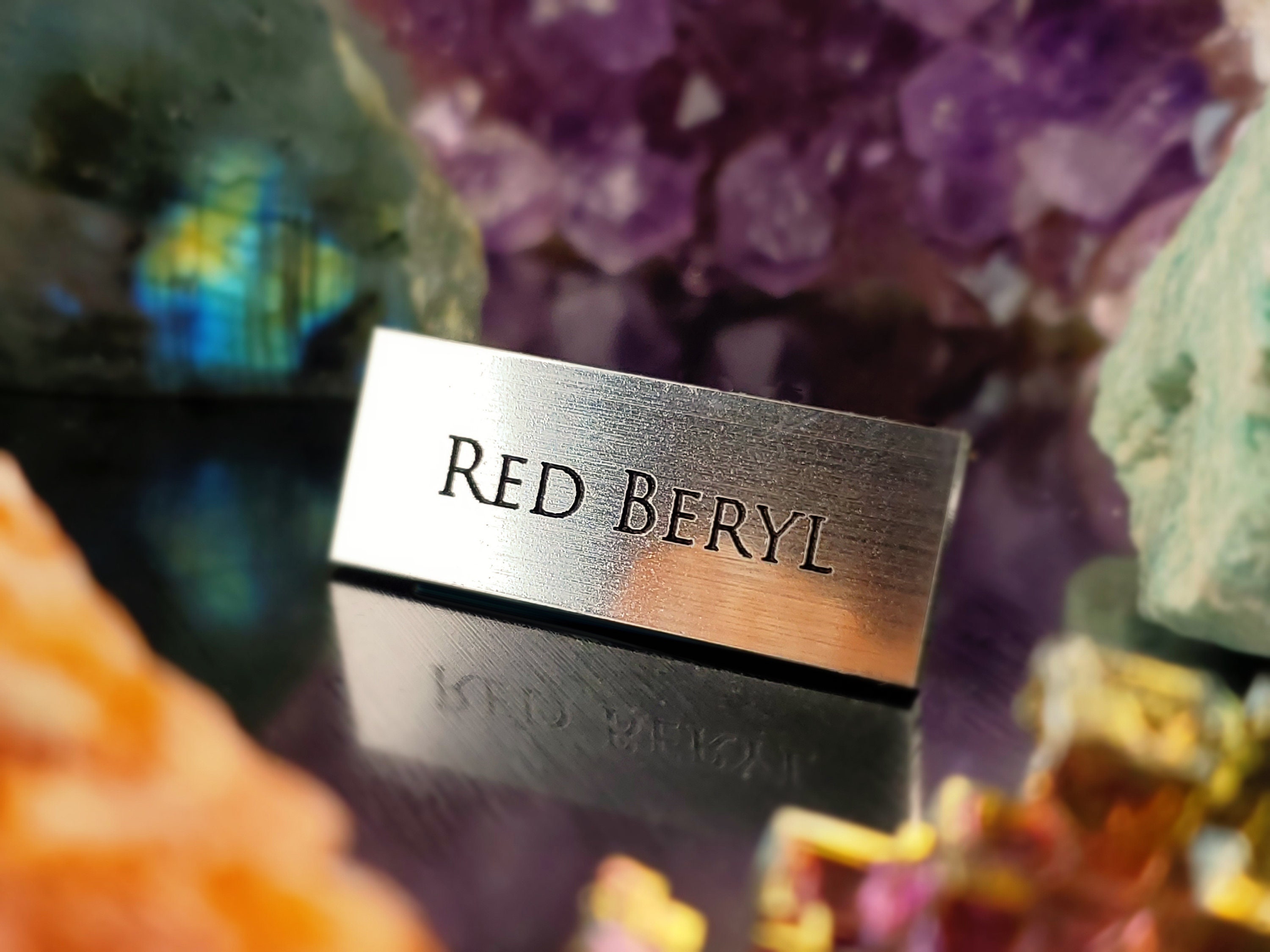 Collectibles Museum Quality Exhibit Artifact Label Red Beryl Gem ...