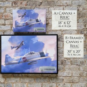 Tainan Kokutai - 30x20 Canvas Art With A6M2 Zero Relic by Craig Tinder ...