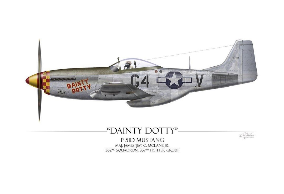 Dainty Dotty P-51D Mustang - Art Print by Craig Tinder - Etsy