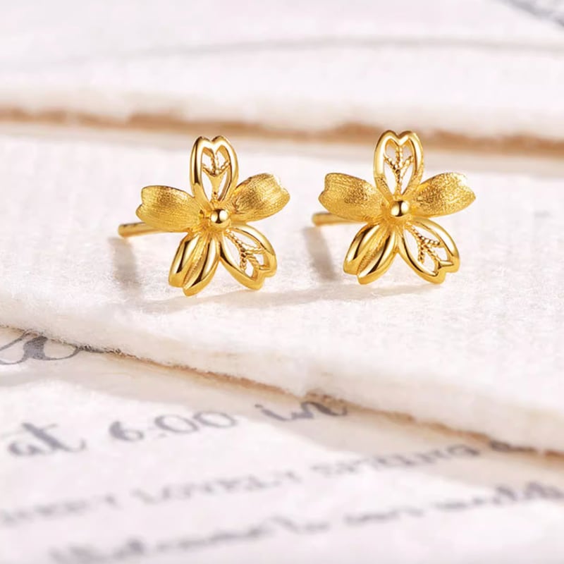 24k Gold Earrings - Etsy