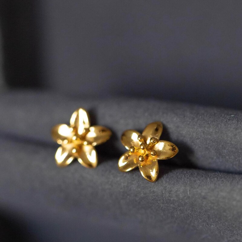24k Gold Earrings - Etsy