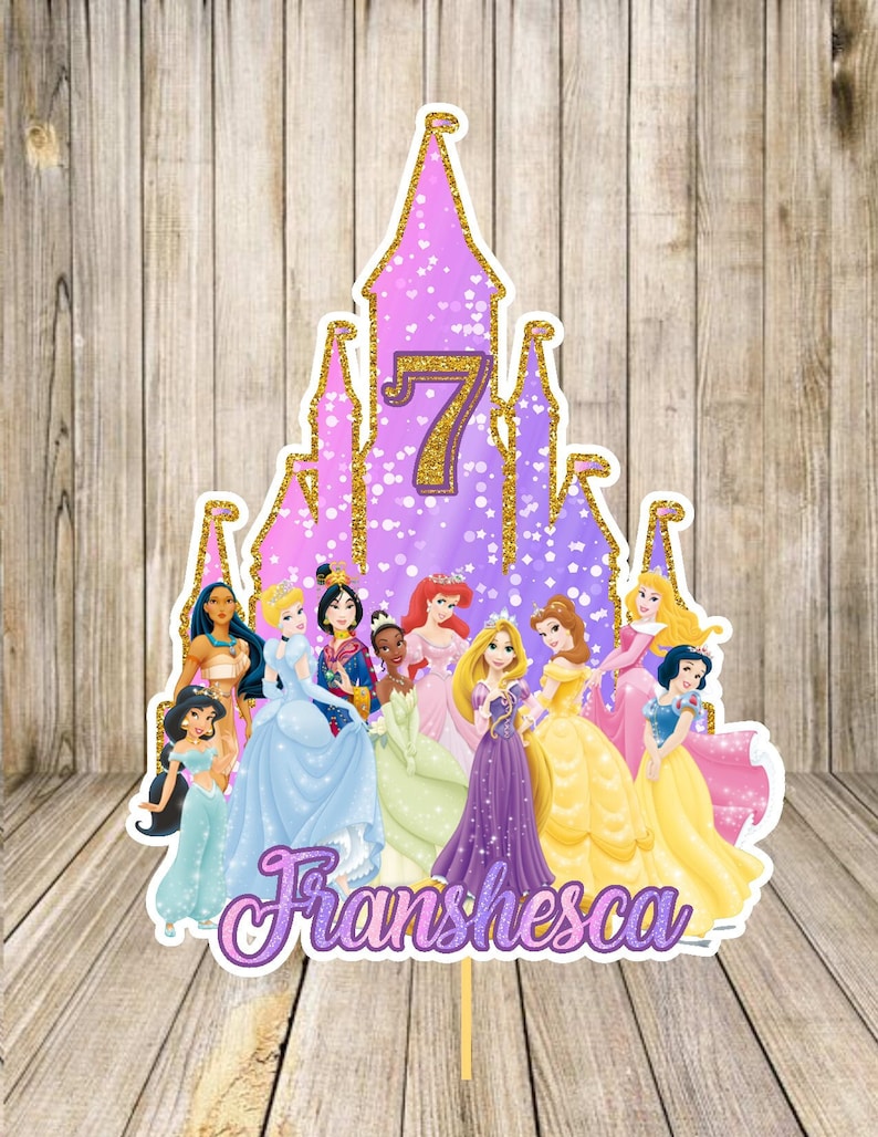 Custom Printable Cake Topper Inspired by Princess Made in a Digital ...