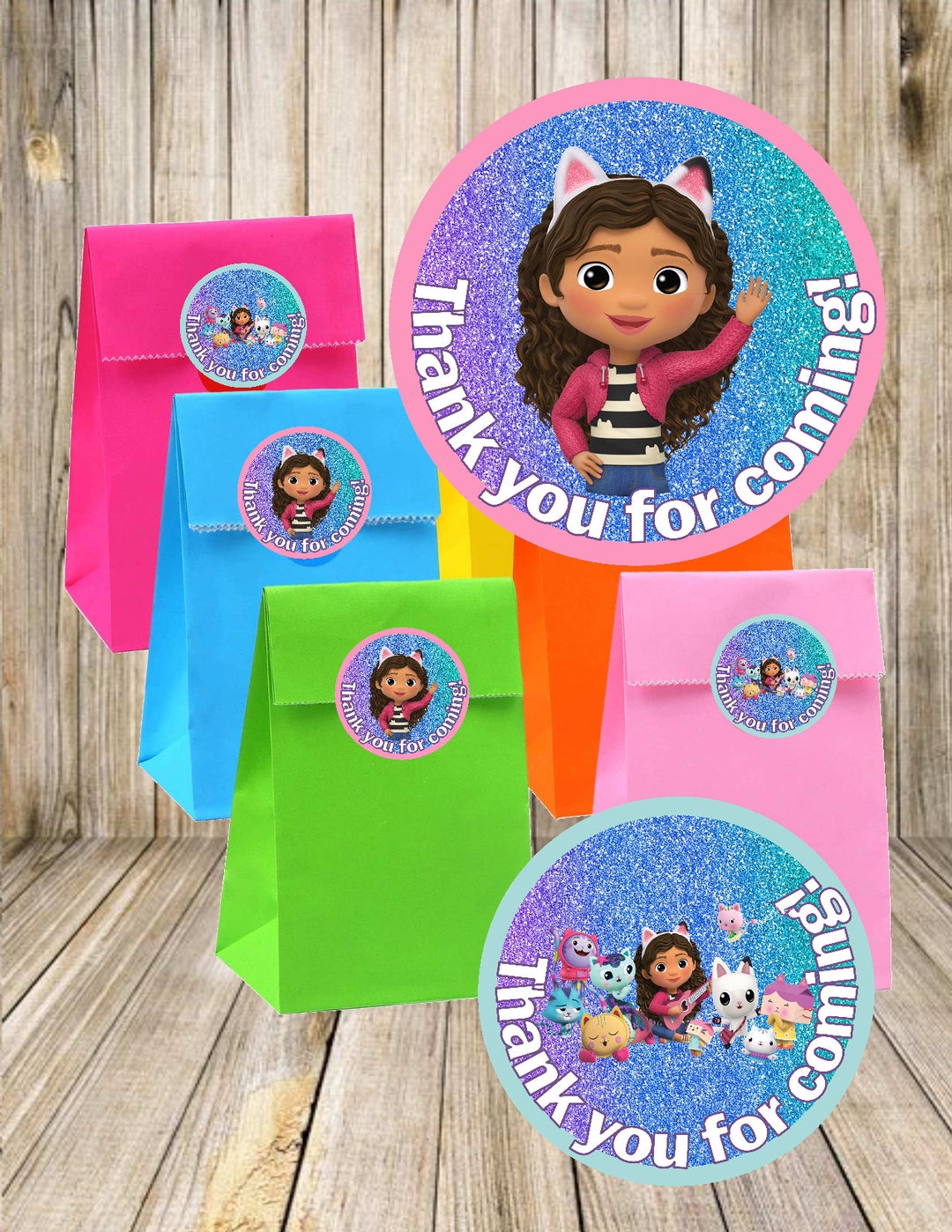 Instant Download Gabby Dollhouse Tag Thank You for Coming, Digital ...