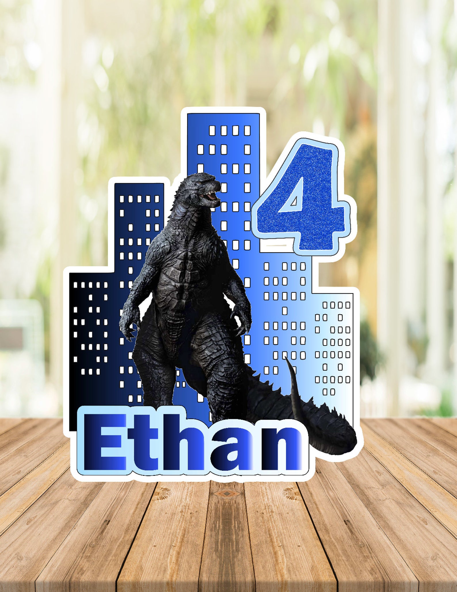 Custom Godzilla Cake Topper, Printable Digital File - Etsy