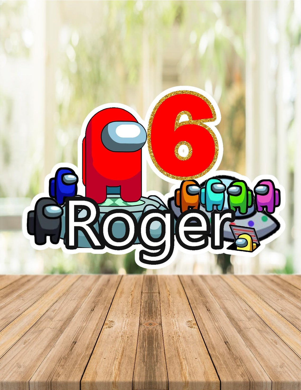 Custom Among Us Printable Cake Toppers, Among Us Party, Among Us ...