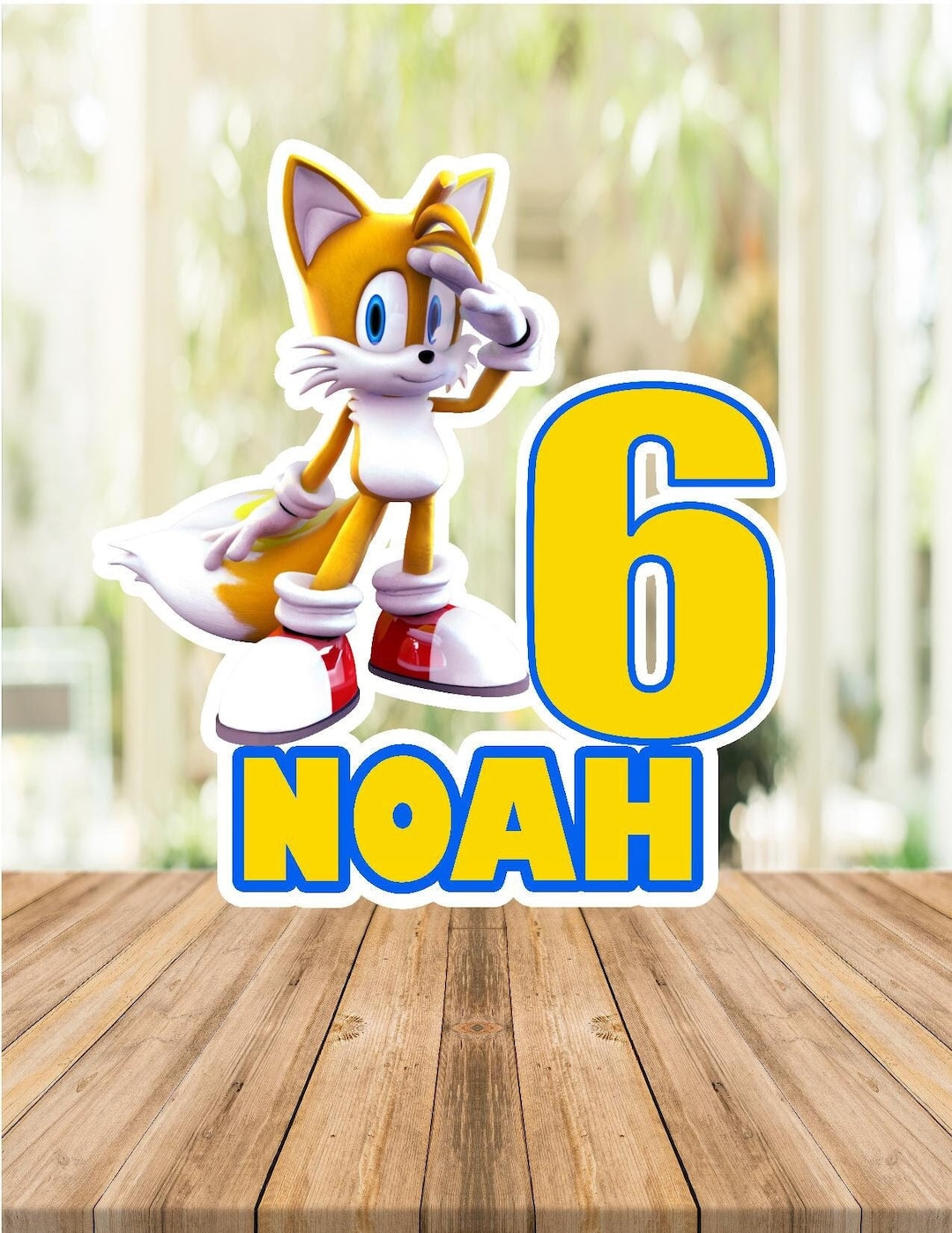Custom Tails Cake Topper: Personalized Sonic Birthday Decor (digital ...