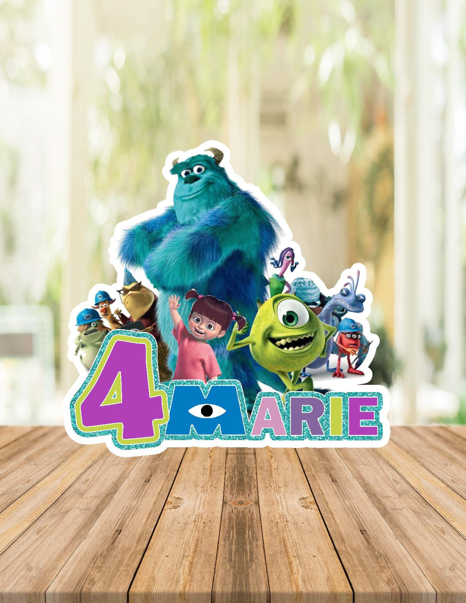 Custom Cake Topper MONSTER INC, Digital Cake Topper , Digital Downlow ...