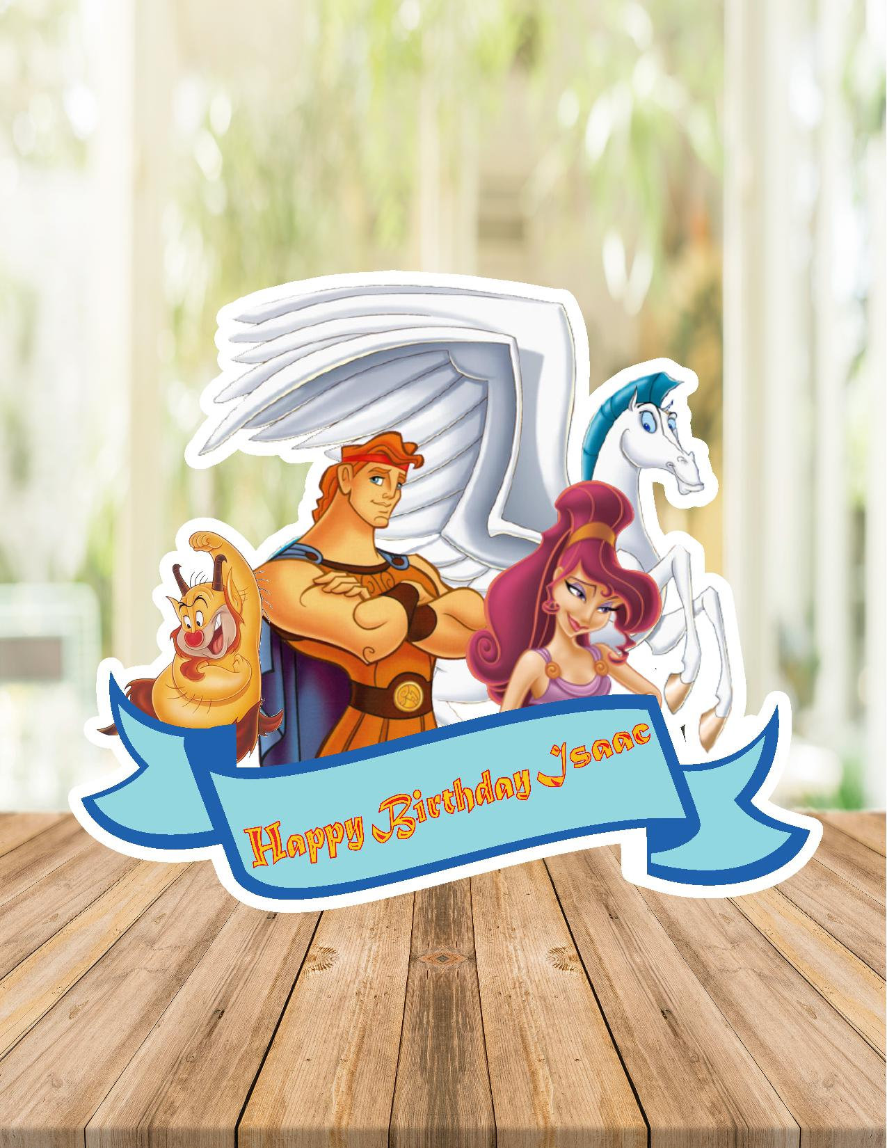 Custom Hercules Cake Topper, Digital Printable Cake Topper Hercules - Etsy