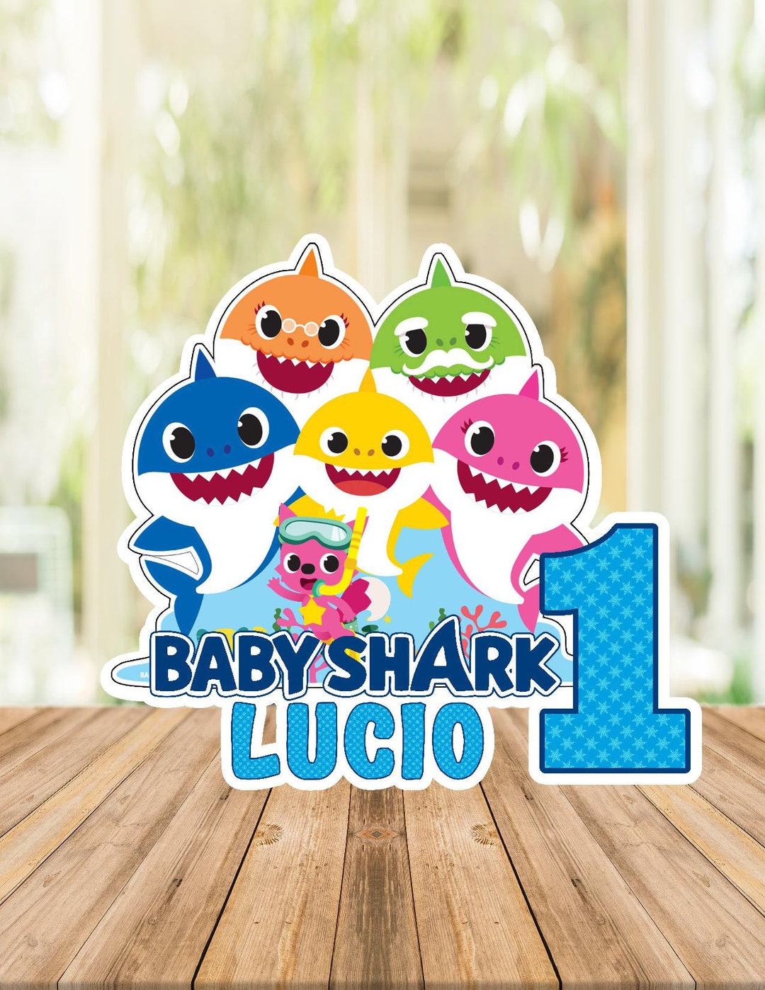 Custom Cake Topper Baby Shark, Digital File - Etsy
