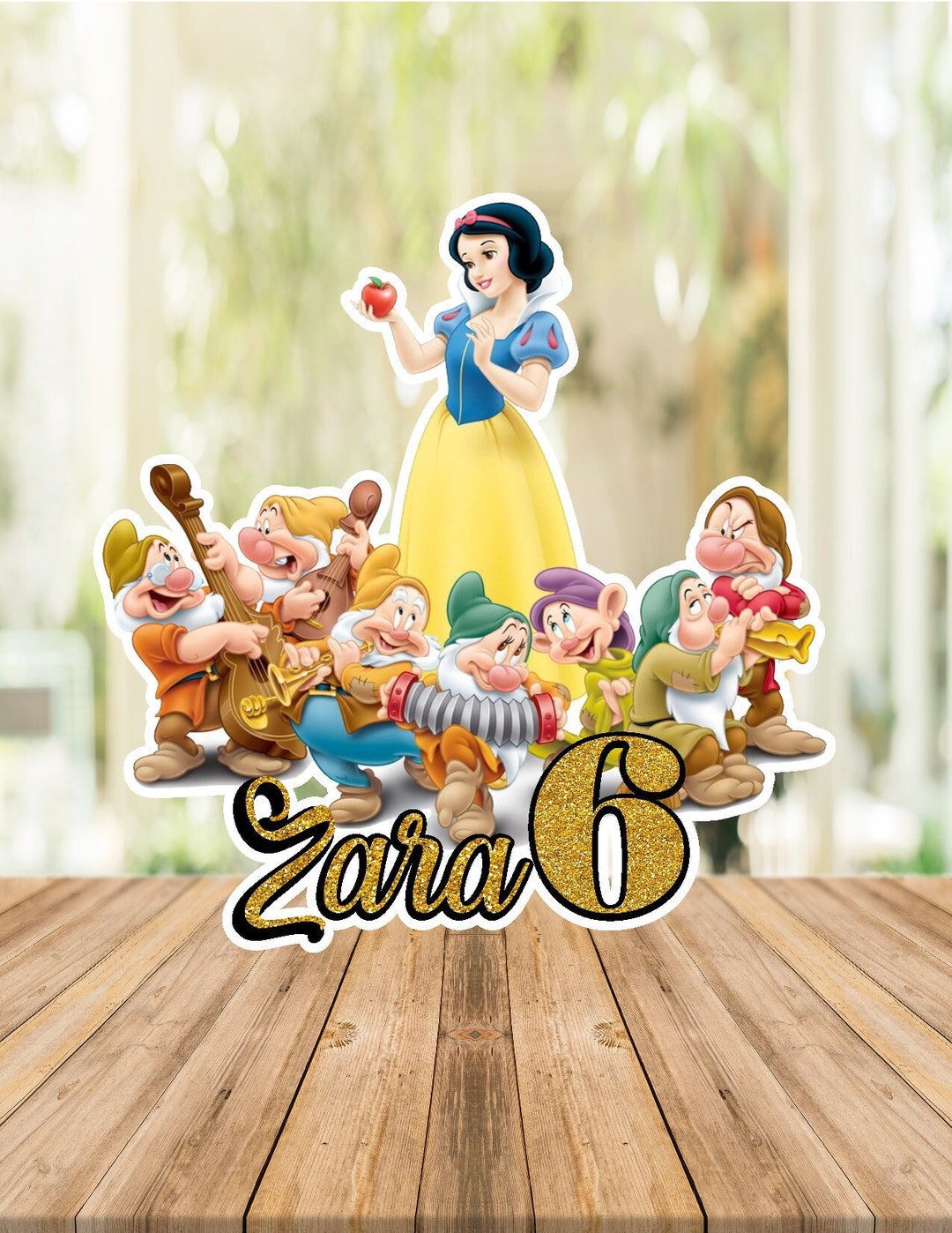 Custom Snow White Princess Cake Topper, Digital Cake Topper Blanca ...