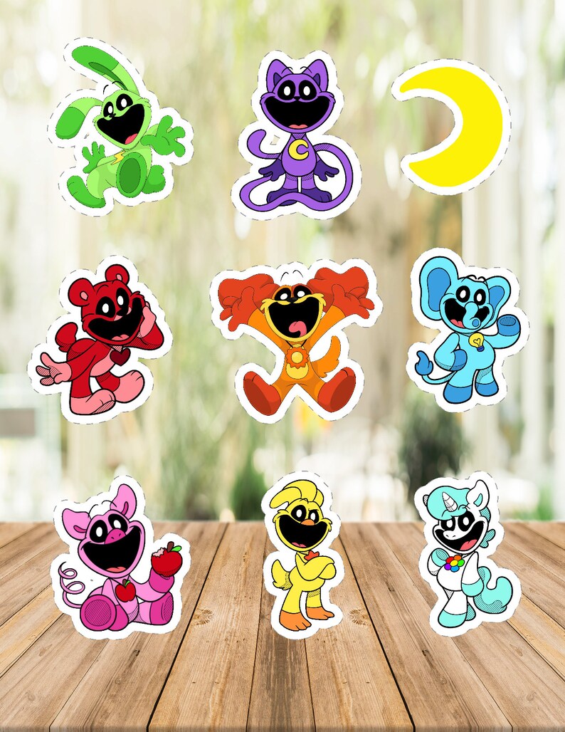 Smiling Critters Cup Cake Toppers PNG , Poppy Playtime SVG, Print ...