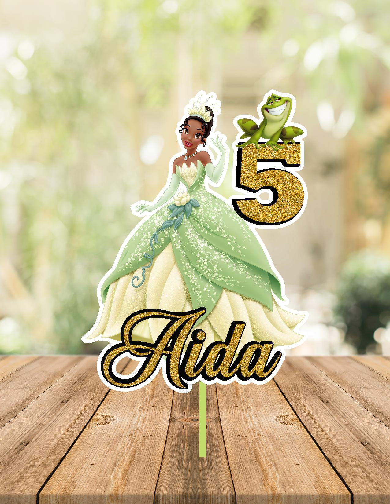 Custom Cake Topper the Princess and the Frog Digital File Cake Topper ...