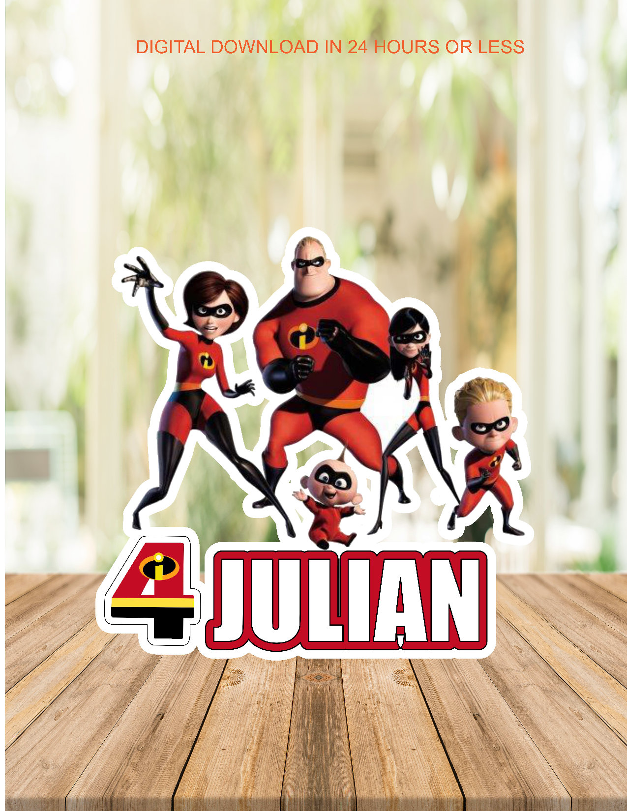 Custom the Incredibles Cake Topper, the Incredibles Birthday Party ...