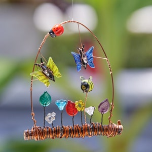 Handmade Wire Bird Suncatcher Bird Decor Colorful Window Light Catcher ...