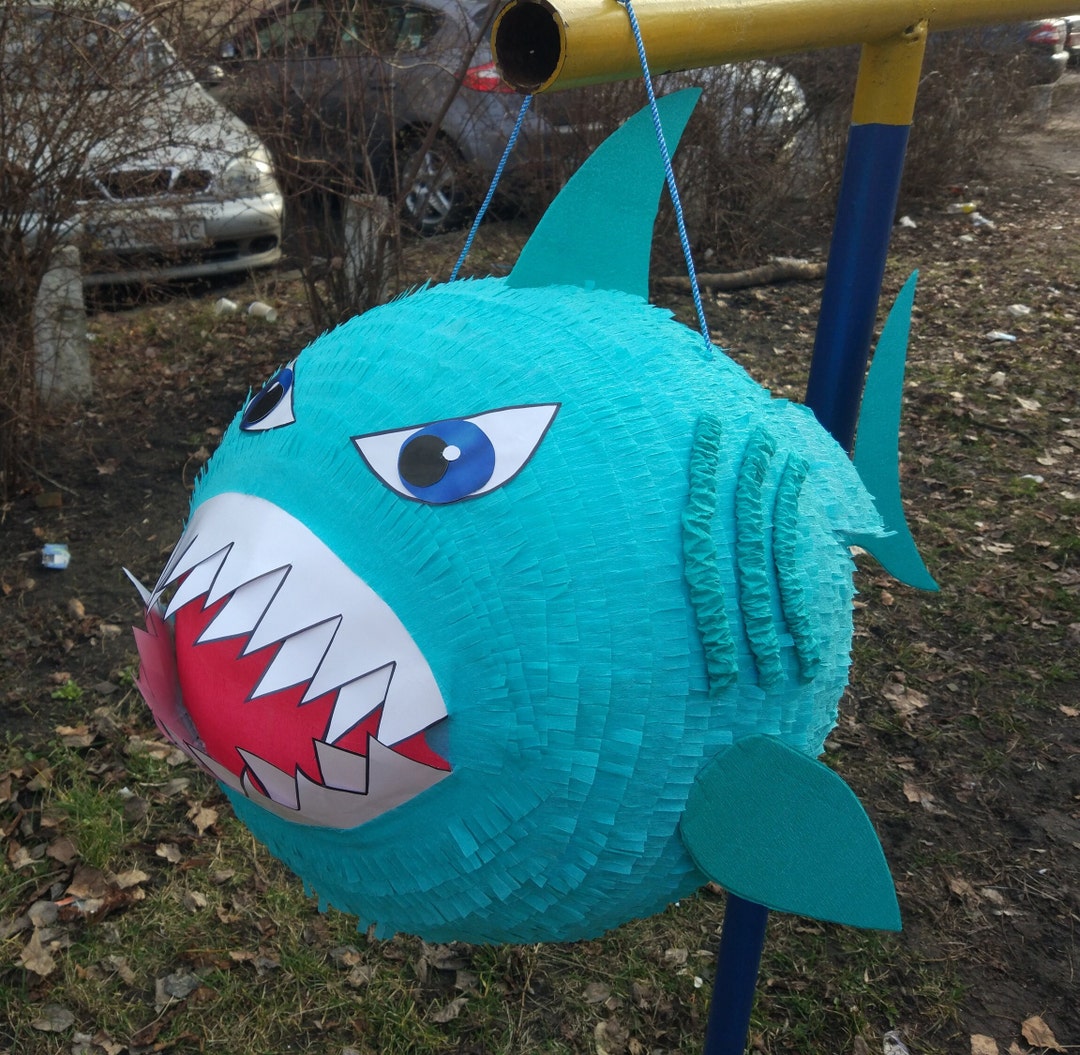Goblin Shark Pinata for Boys Party, Pirate Party Decor, Personalized ...