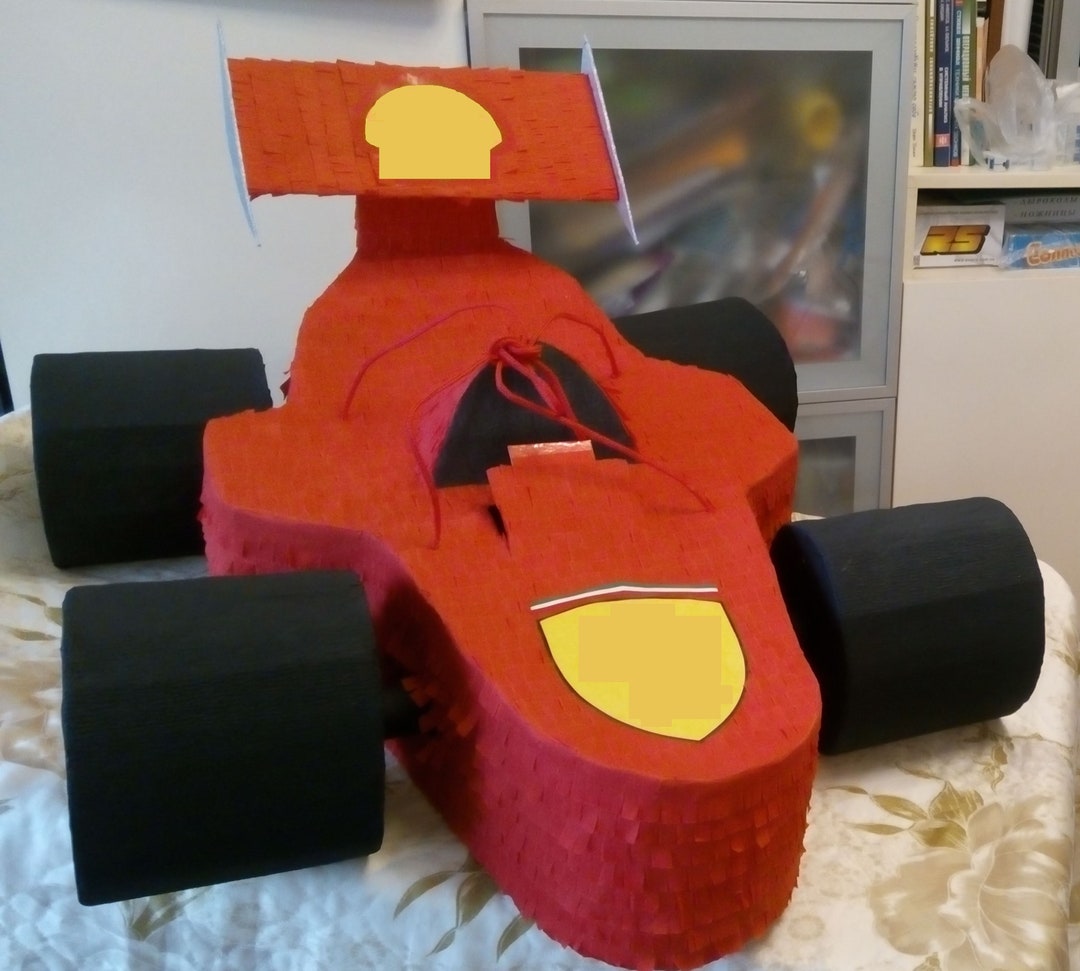 3D Race Car Pinata: Red Automotive Party Centerpiece - Etsy
