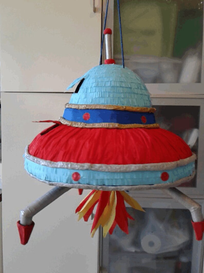Spaceship UFO Pinata for Boy, Outer Space Party Decorations, 5th B-day ...