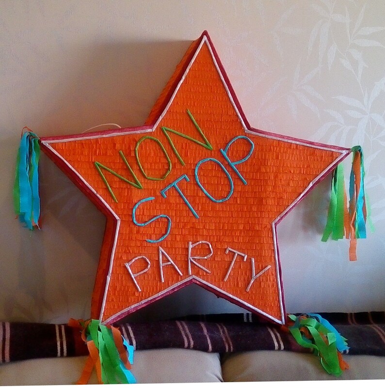 Star Pinata Orange Star Pinata Custom Order Party Non Stop - Etsy