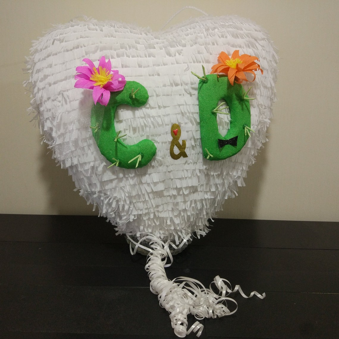 Wedding Heart Pinata White wedding pinata Valentines day 3D | Etsy