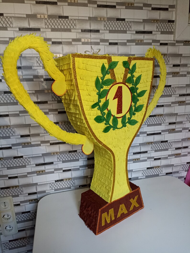 Sports Pinata for Boys Birthday, Sports Winner Cup Pinata, Soccer Coach ...