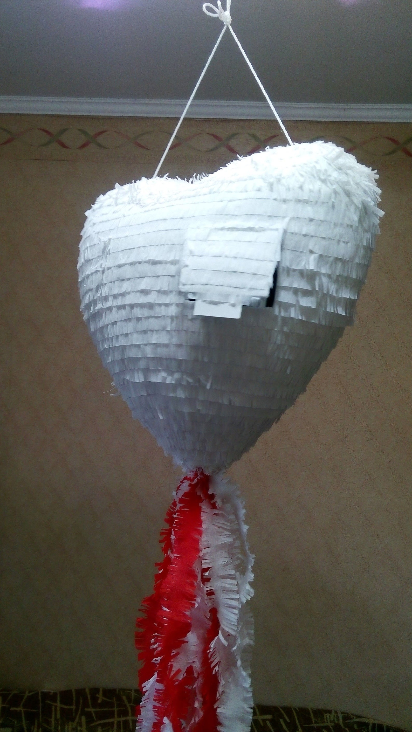 Wedding Heart Pinata, White Wedding Pinata, Valentines Day, 3D Heart ...