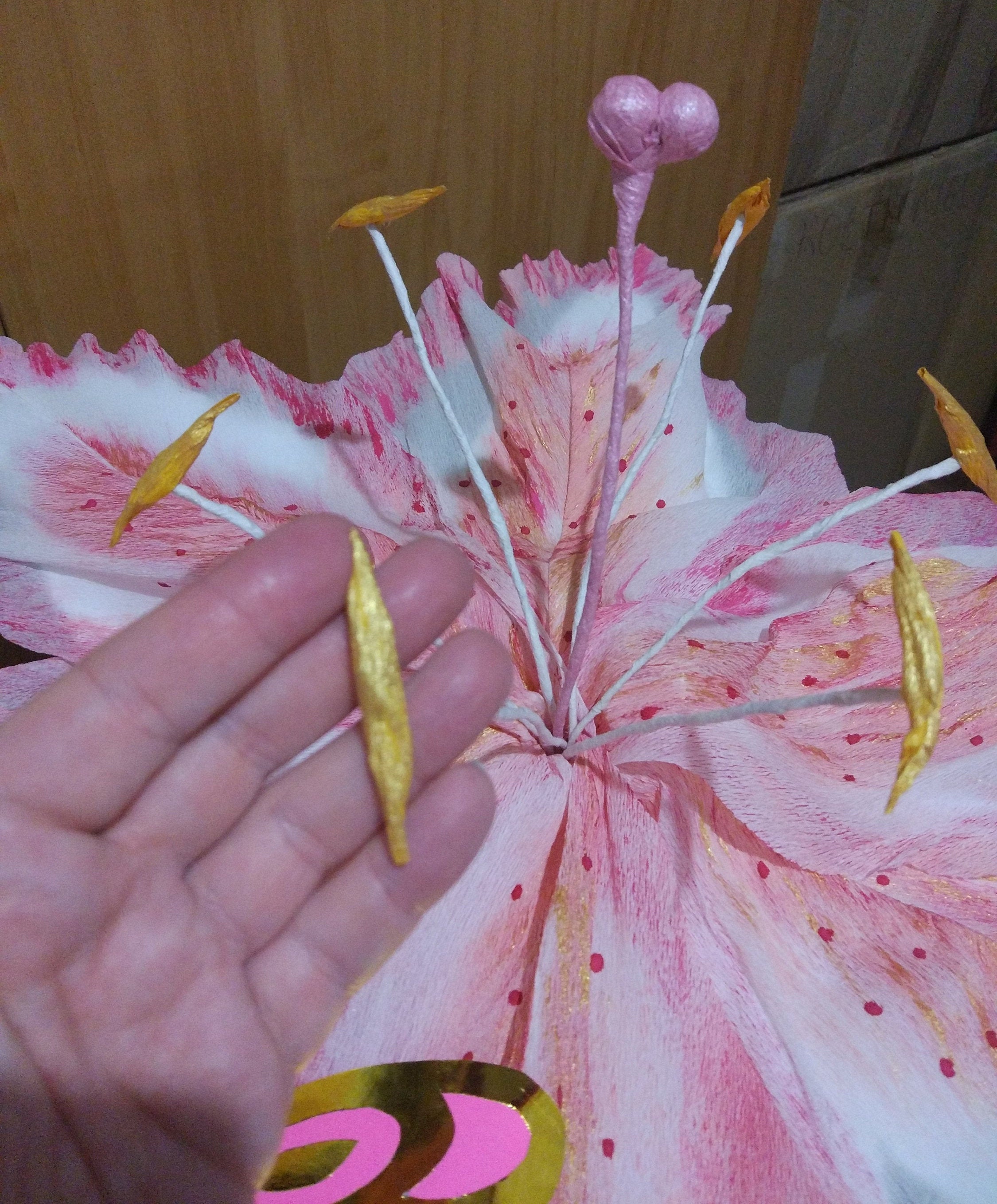 Handmade Lily Flower Pinata: Pink & White Party Centerpiece - Etsy