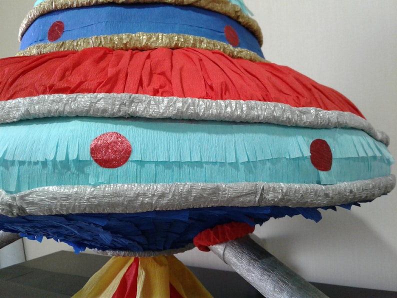 Spaceship UFO Pinata for Boy, Outer Space Party Decorations, 5th B-day ...