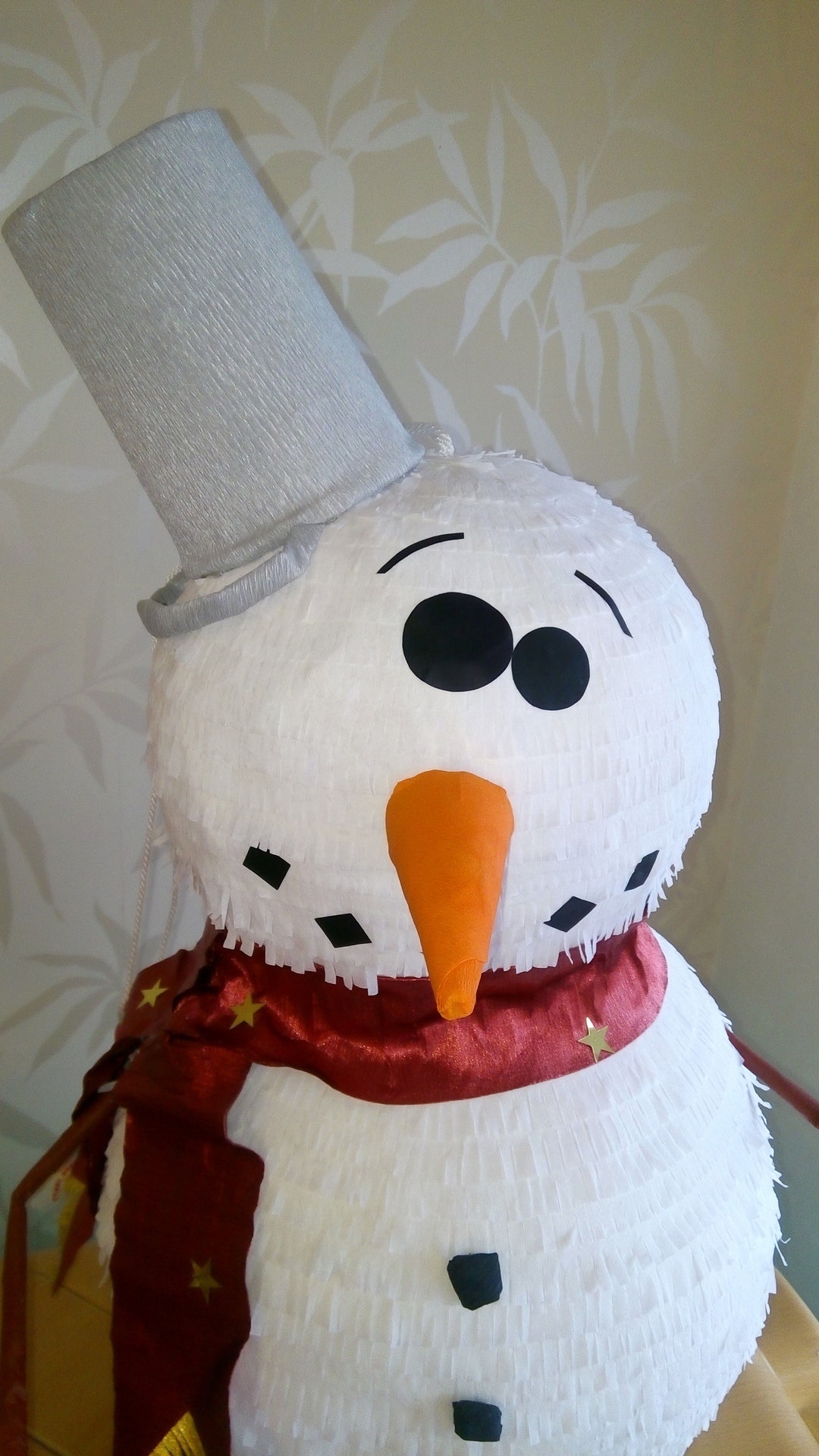 Snowman Pinata: Christmas Eve Party Decoration, Winter Photo Prop - Etsy