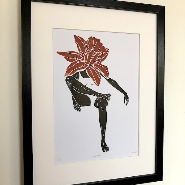 Linocut Abstract Art - Etsy