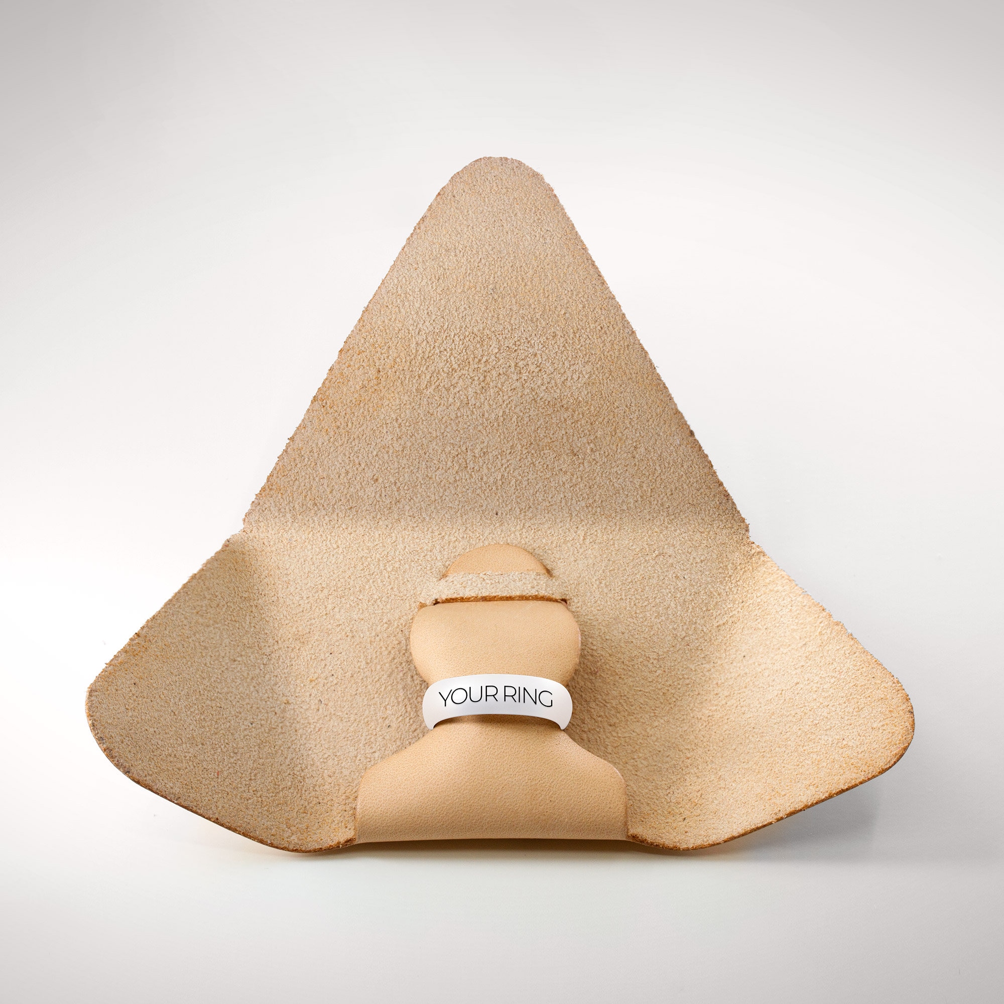 White Marble Ring With Inner Titanium Women White Wedding | Etsy