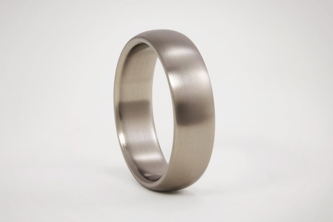 Matte Titanium Engagement Ring, Ultralight Minimalist Wedding Band - Etsy
