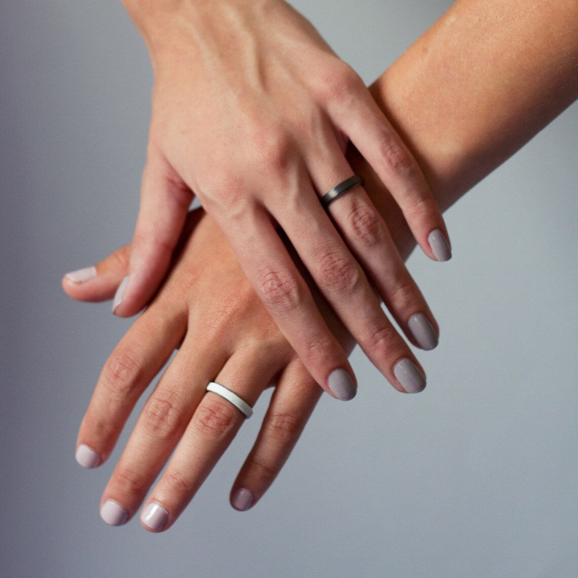 White Marble Ring With Inner Titanium Women White Wedding - Etsy