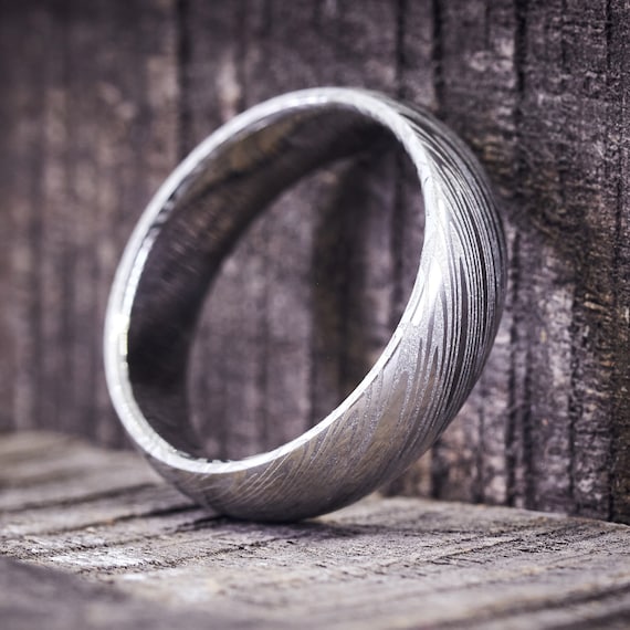 Mens Damascus Stainless Steel Ring Handmade Jewelry Mens | Etsy