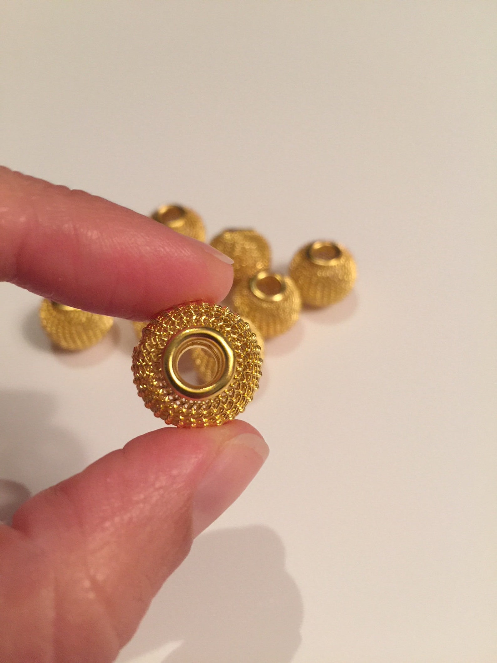 Wire Mesh Bead Large Hole 16mm 10 Pieces - Etsy