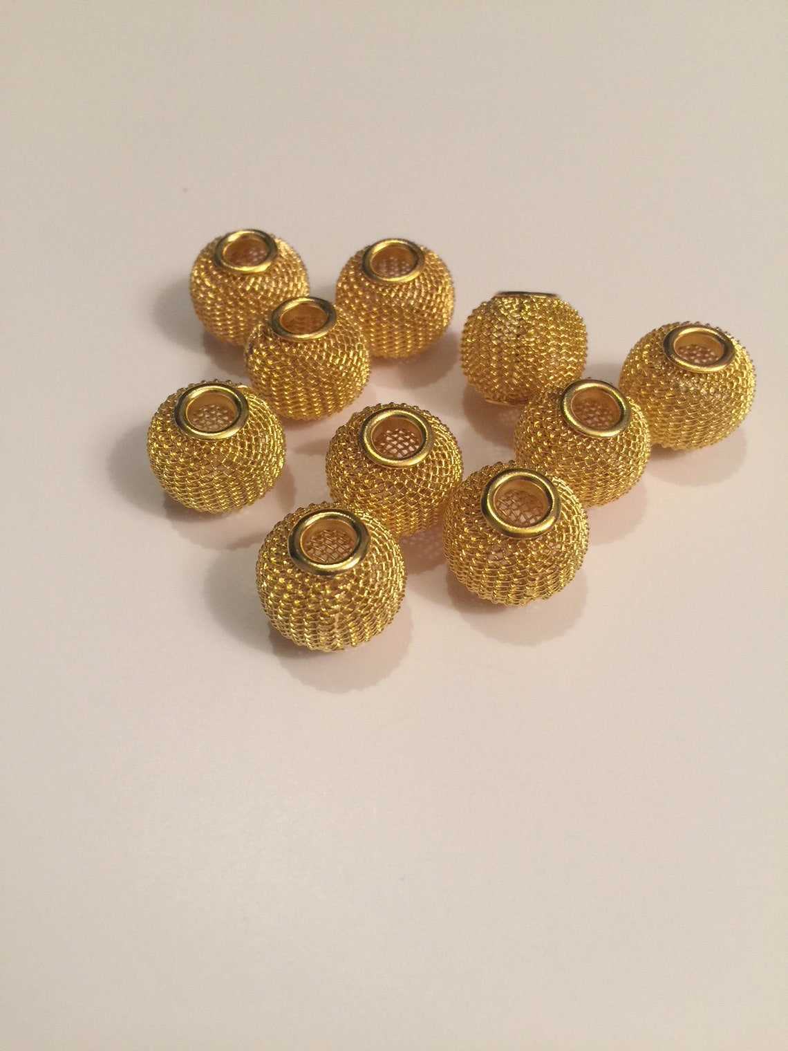 Wire Mesh Bead Large Hole 16mm 10 Pieces - Etsy