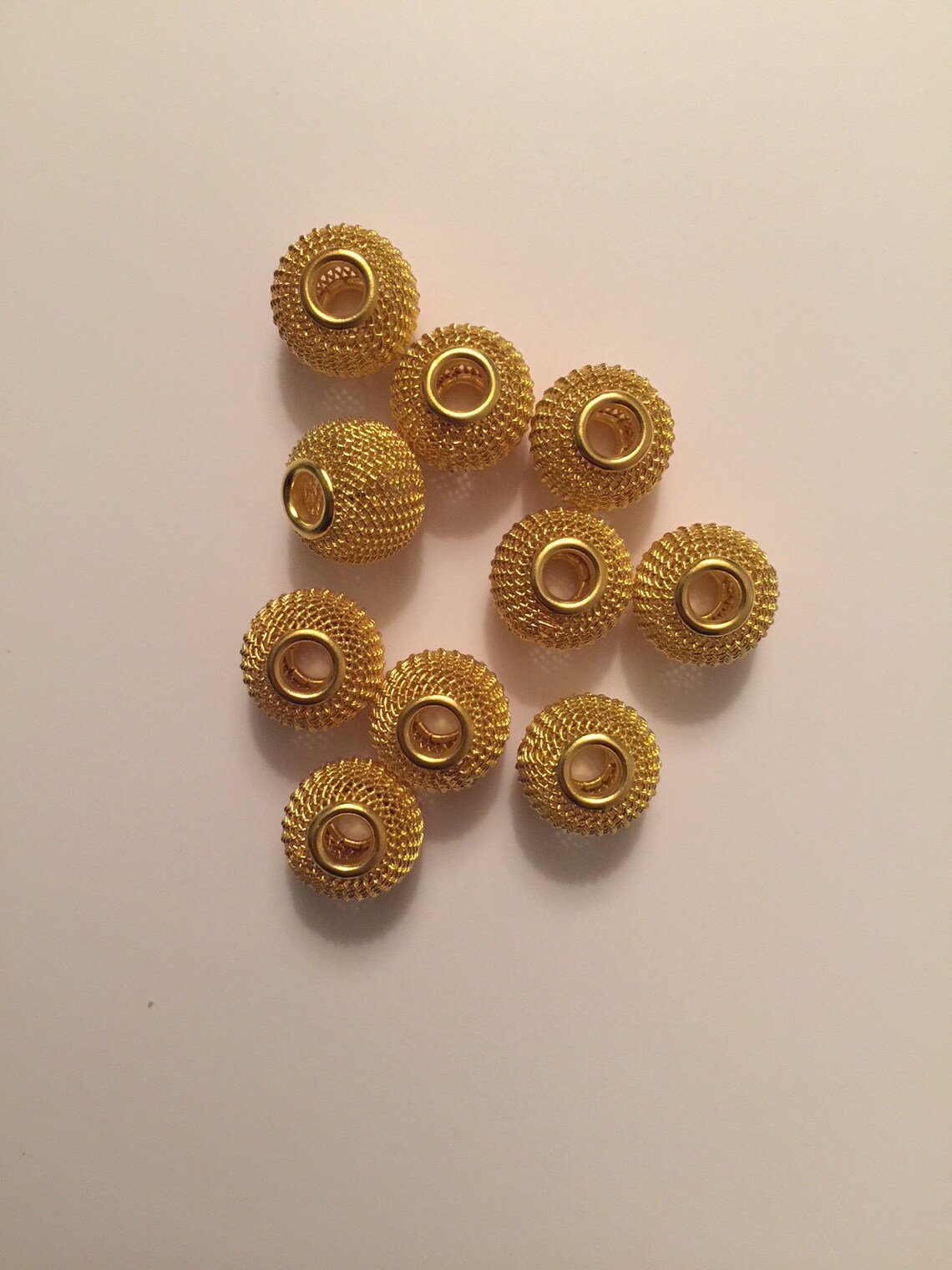 Wire Mesh Bead Large Hole 16mm 10 Pieces - Etsy