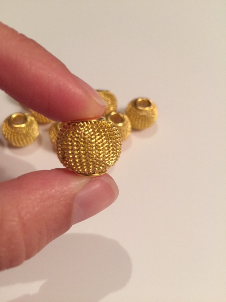 Wire Mesh Bead Large Hole 16mm 10 Pieces - Etsy