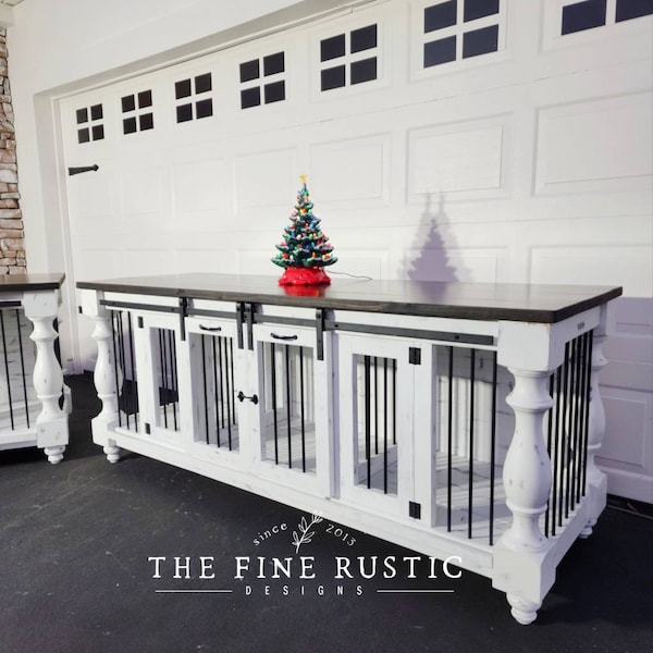 Triple Dog Crate - Etsy