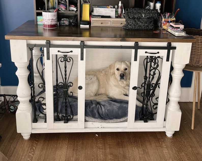 Elegant Victorian Dog Crate Furniture Art Rustic Dog | Etsy