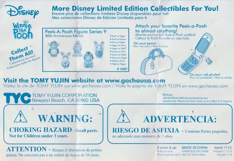 Winnie the Pooh Peek A Pooh Figure Collection #11 Zodiac Series Taurus ...