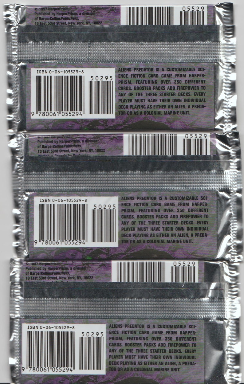 Aliens Predator Customizable Card Game 1997 Premiere Edition Booster ...