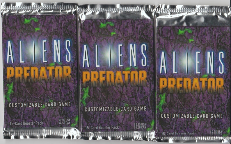 Aliens Predator Customizable Card Game 1997 Premiere Edition Booster ...