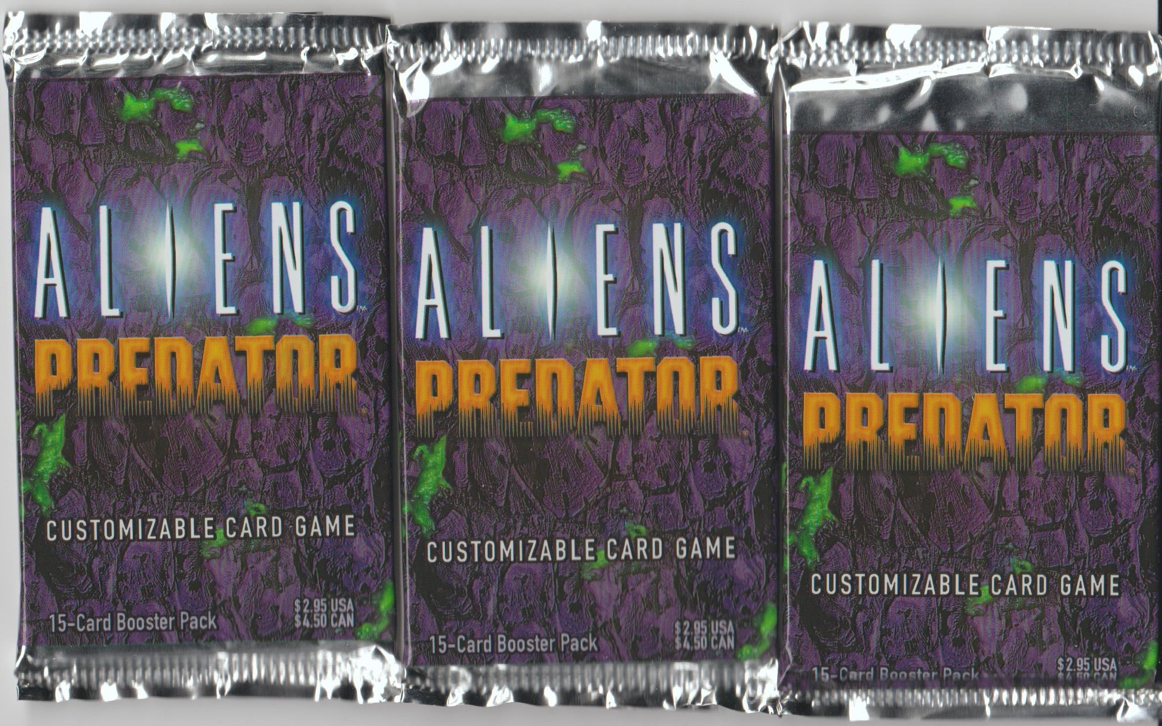 Aliens Predator Customizable Card Game 1997 Premiere Edition Booster ...