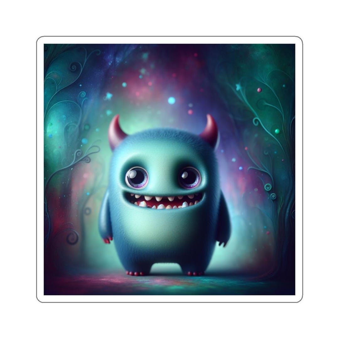 Cute Smiling Monster Sticker - Etsy Australia